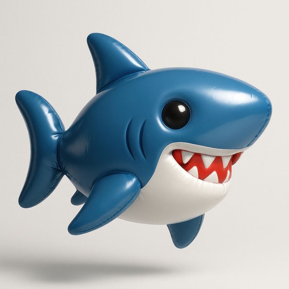 Cute inflatable shark toy | Free Photo Illustration - rawpixel