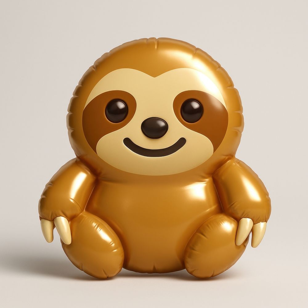 Cute inflatable sloth toy | Free Photo Illustration - rawpixel