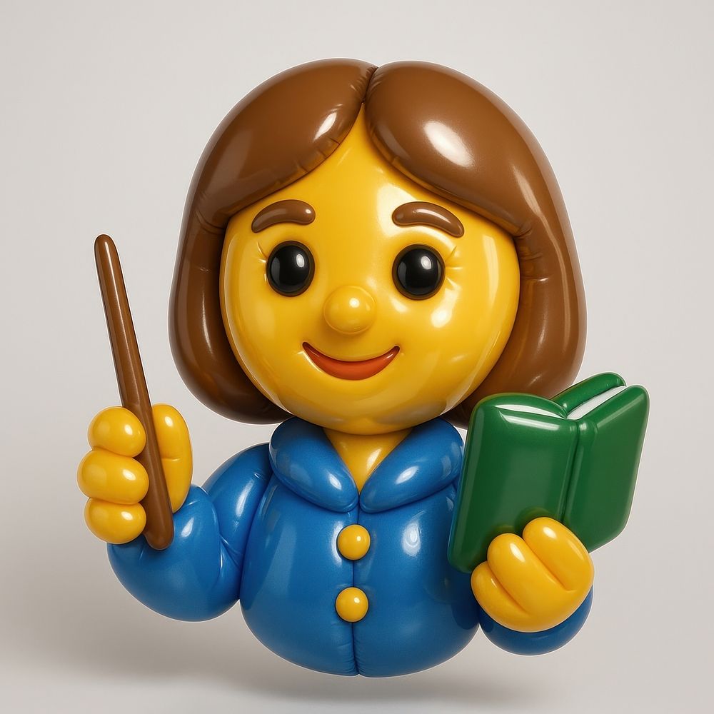 Colorful teacher emoji illustration. | Free Photo Illustration - rawpixel