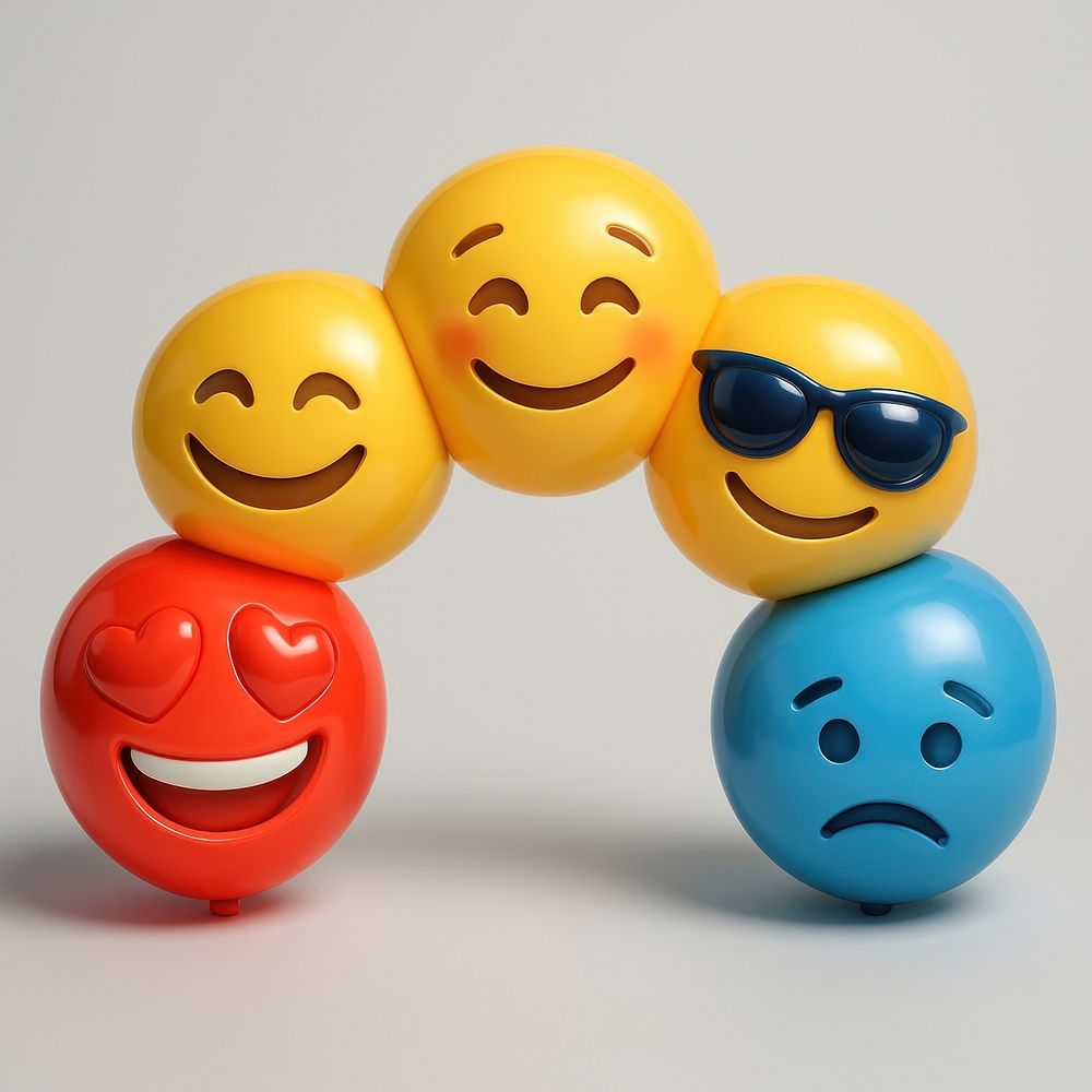 Colorful emoji balloon arch | Free Photo Illustration - rawpixel