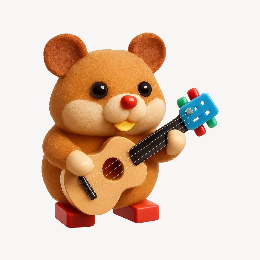Cute hamster playing ukulele | Free Photo Illustration - rawpixel