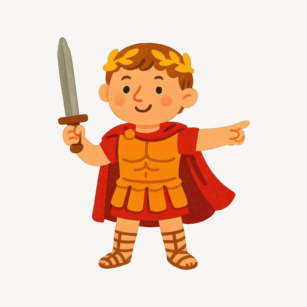 Cute Roman warrior illustration | Free Photo Illustration - rawpixel