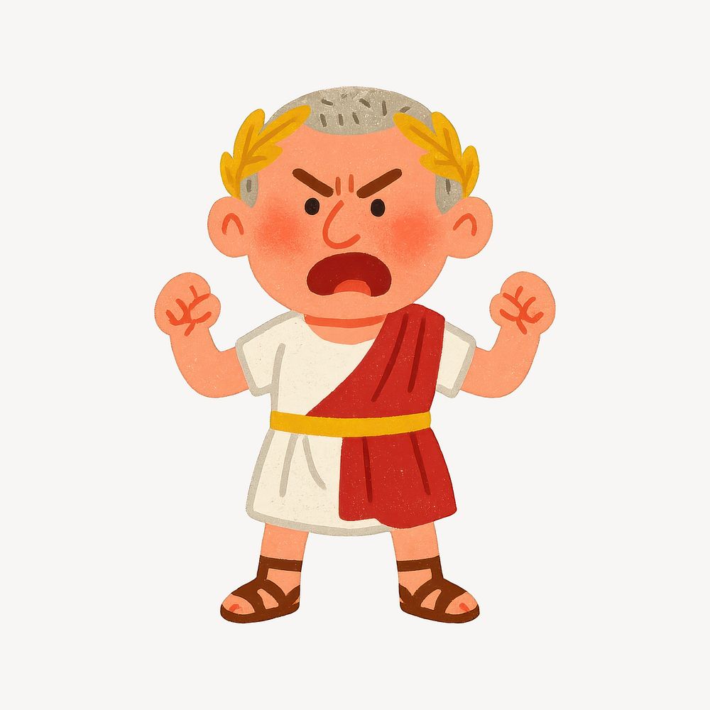 Angry cartoon Roman emperor illustration | Free Photo Illustration ...