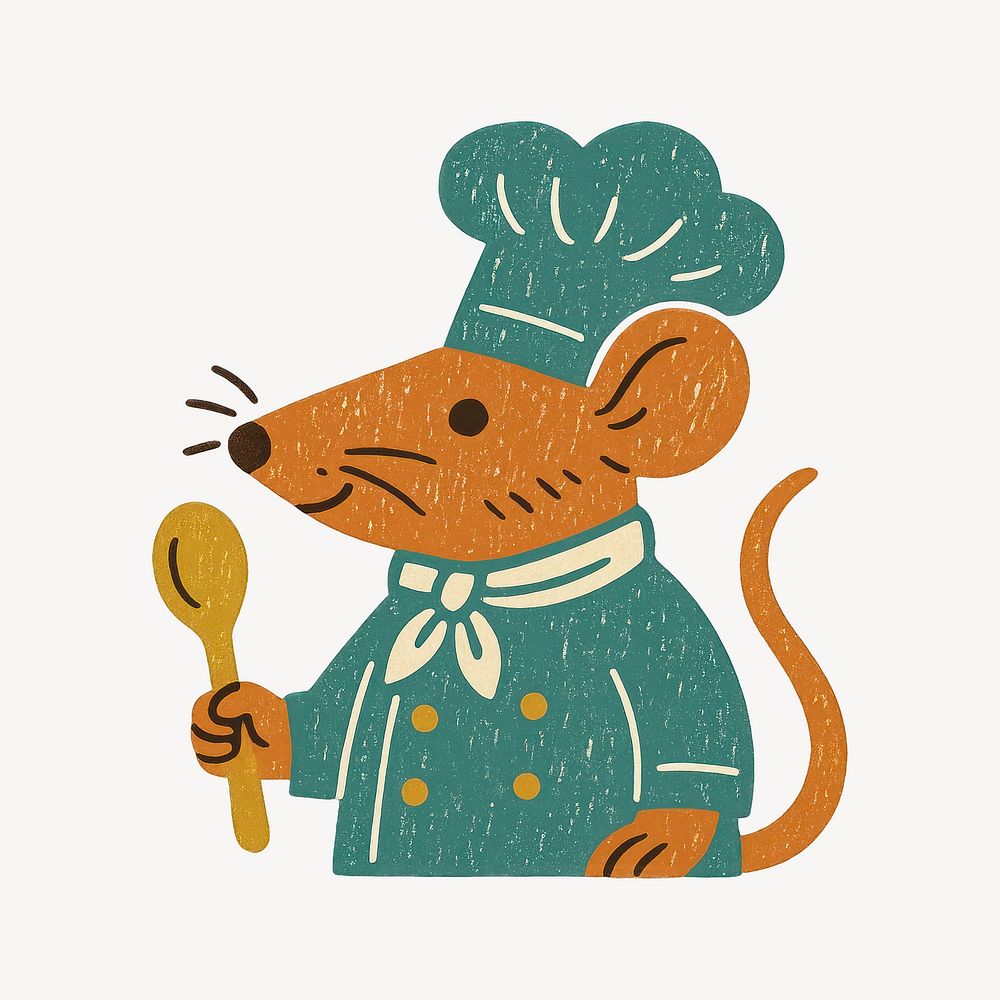 Whimsical chef mouse illustration | Free Photo Illustration - rawpixel