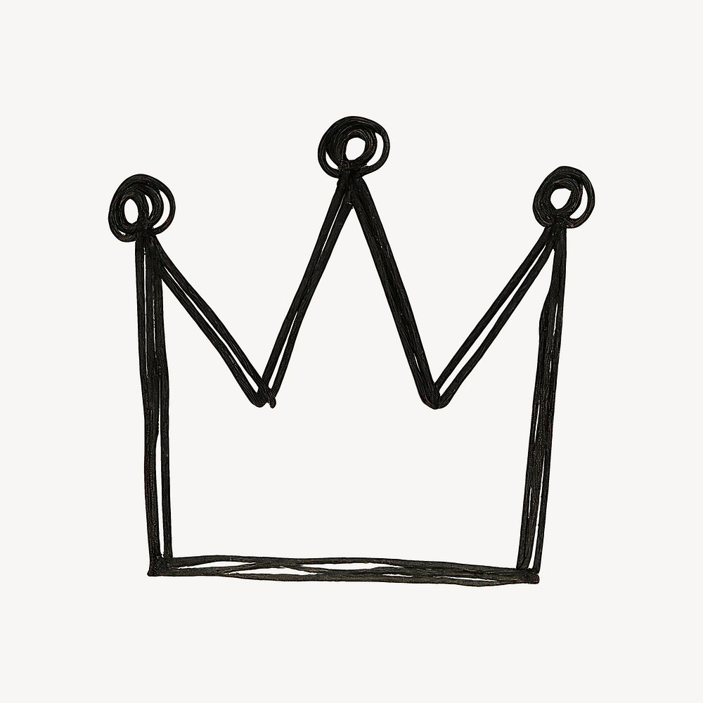 Simple black crown illustration | Free Photo Illustration - rawpixel