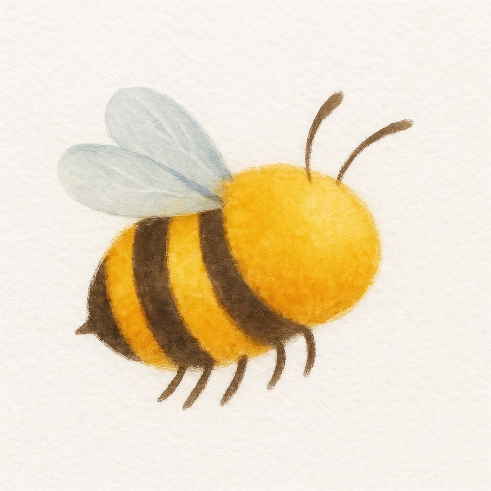 Cute watercolor bee illustration | Free Photo Illustration - rawpixel