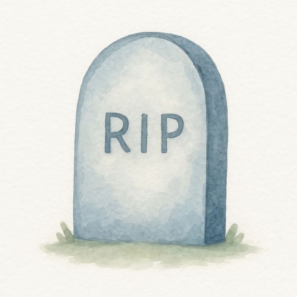 Simple tombstone watercolor illustration | Free Photo Illustration ...