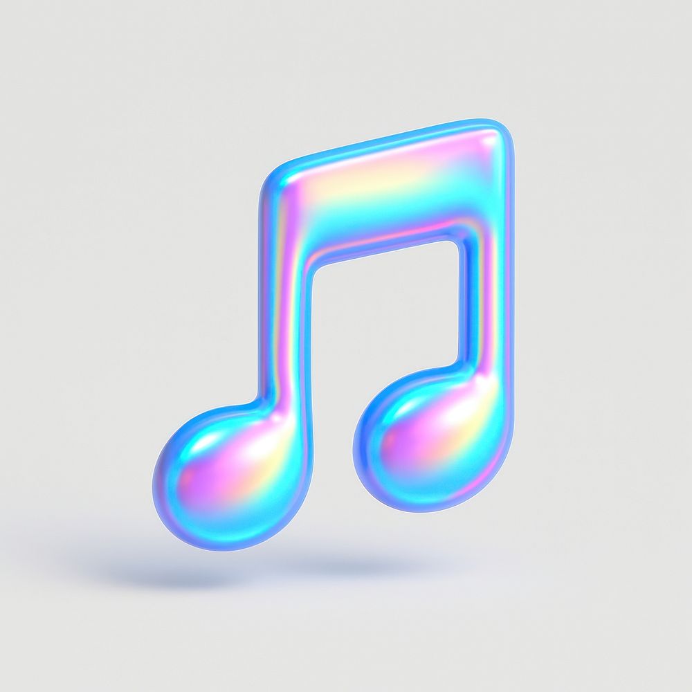 Colorful holographic music note | Free Photo Illustration - rawpixel