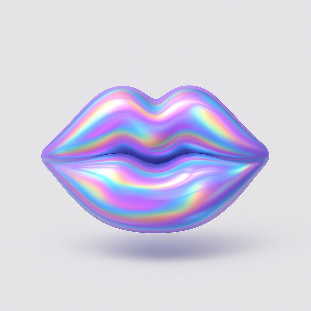Holographic lips digital art | Free Photo Illustration - rawpixel