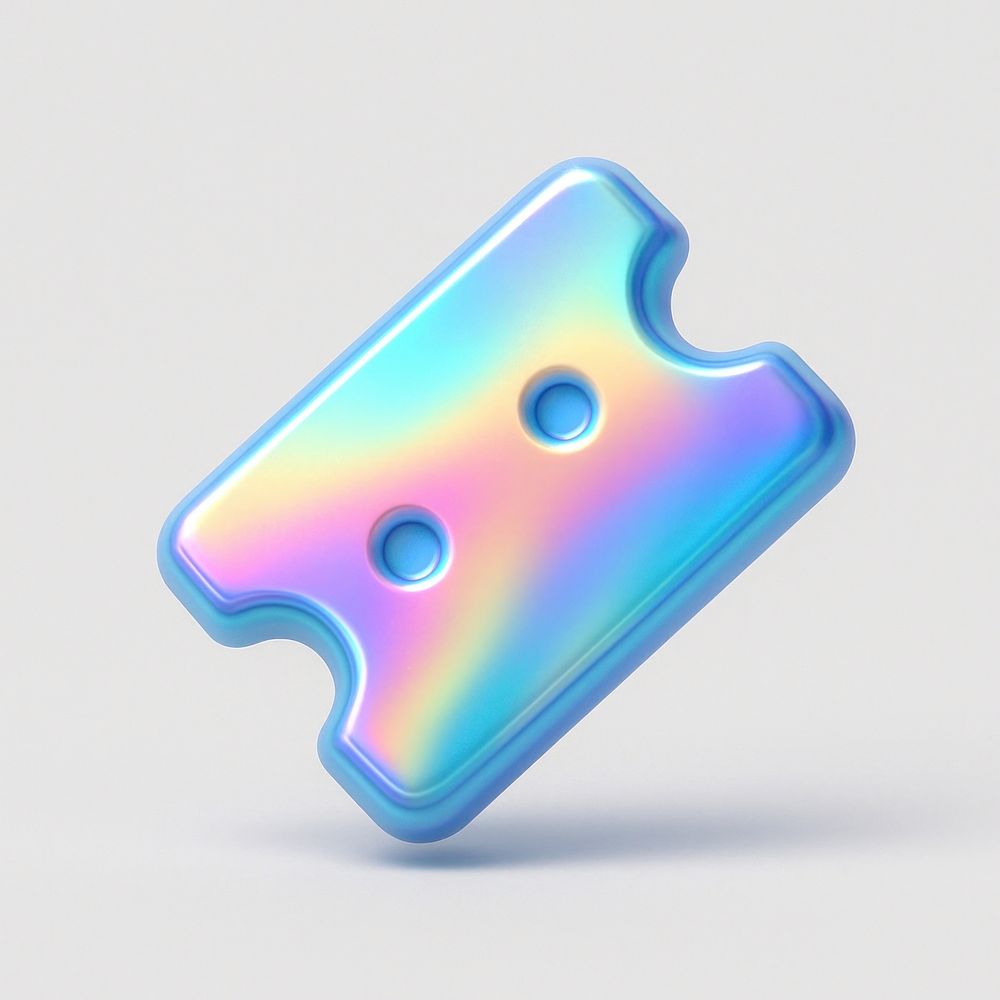 Holographic ticket floating design | Free Photo Illustration - rawpixel