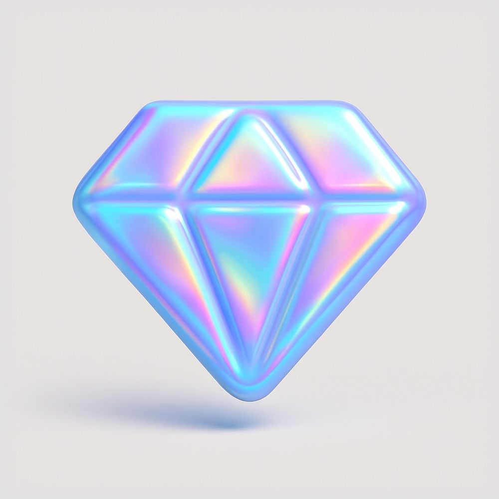 Holographic diamond shape illustration | Free Photo Illustration - rawpixel