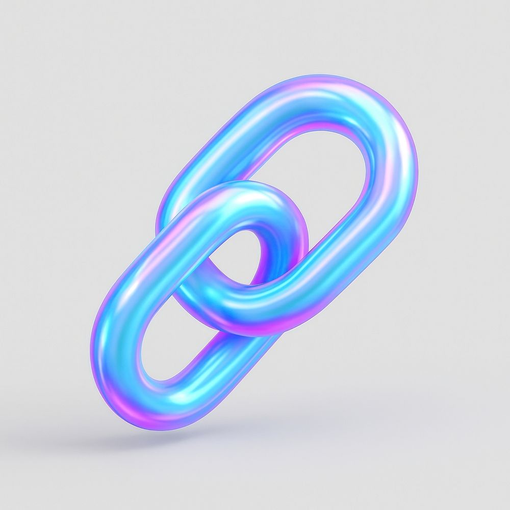 Futuristic holographic chain link | Free Photo Illustration - rawpixel