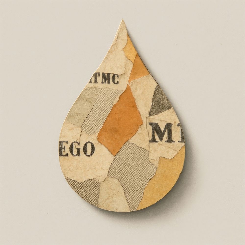Collage teardrop with text | Free Photo Illustration - rawpixel