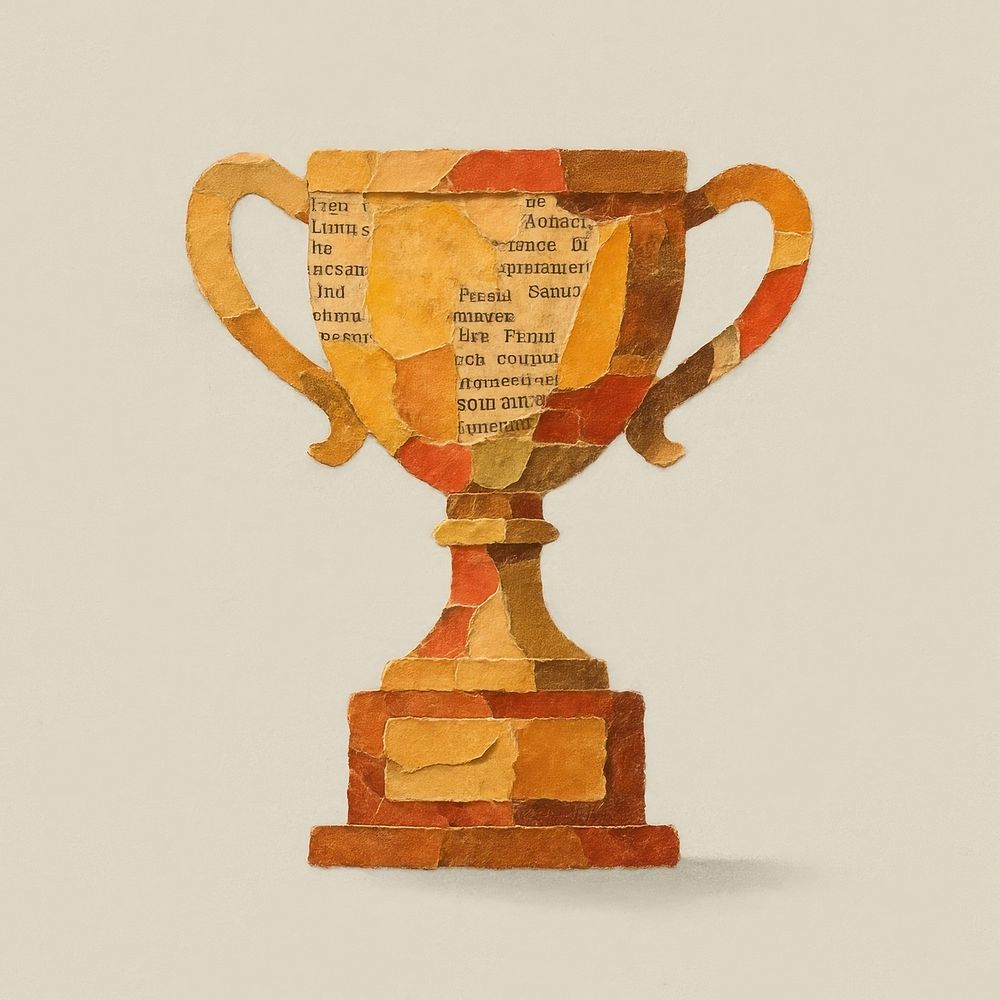 Vintage paper trophy illustration | Free Photo Illustration - rawpixel