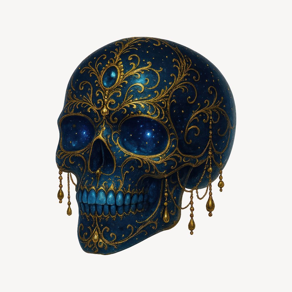 Ornate celestial skull illustration | Free Photo Illustration - rawpixel
