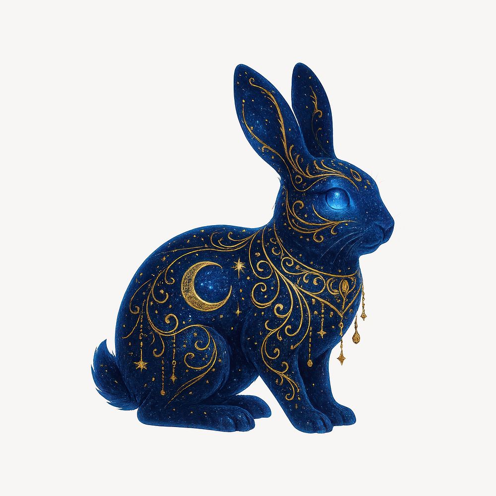 Mystical celestial rabbit illustration | Free Photo Illustration - rawpixel