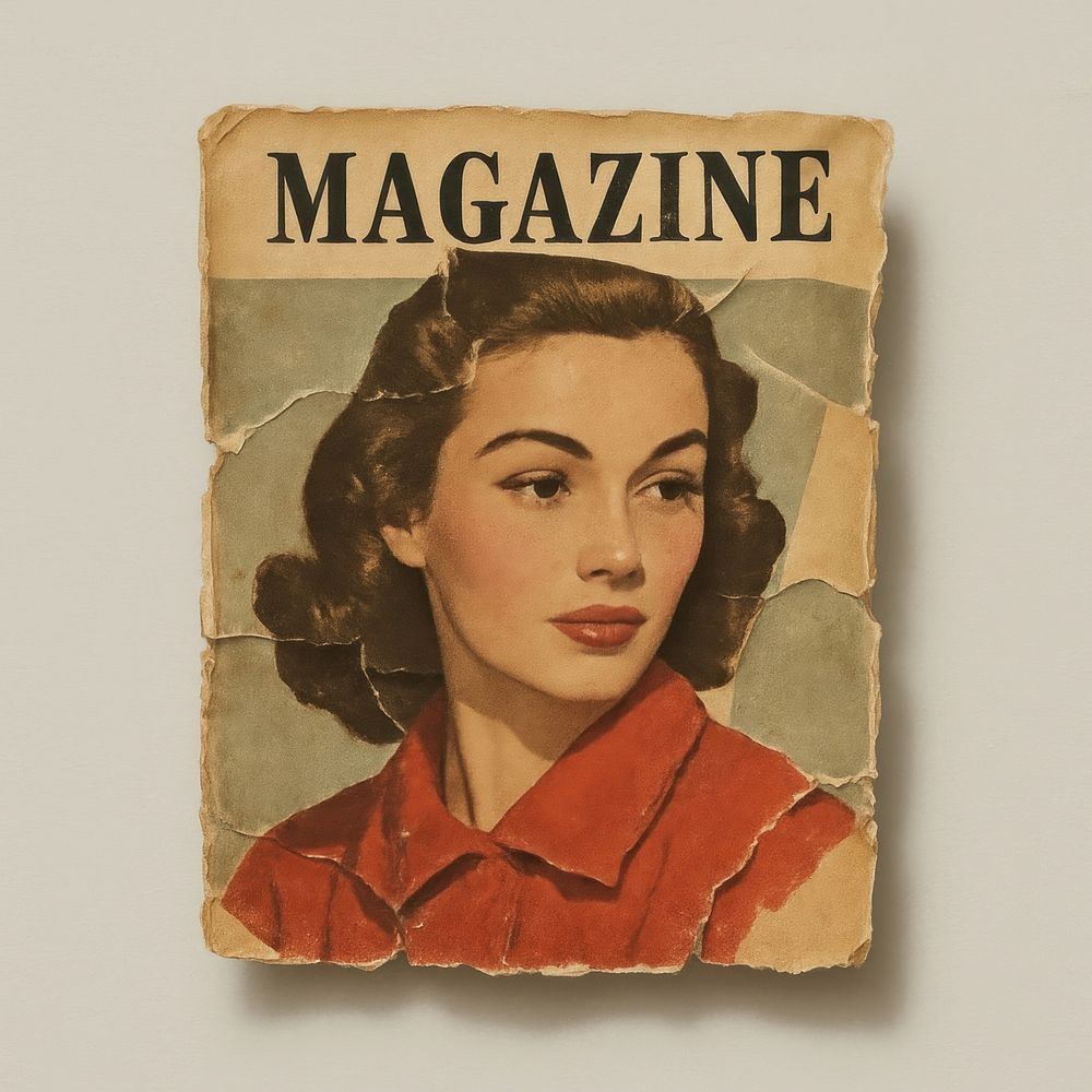 Vintage magazine cover illustration | Free Photo Illustration - rawpixel