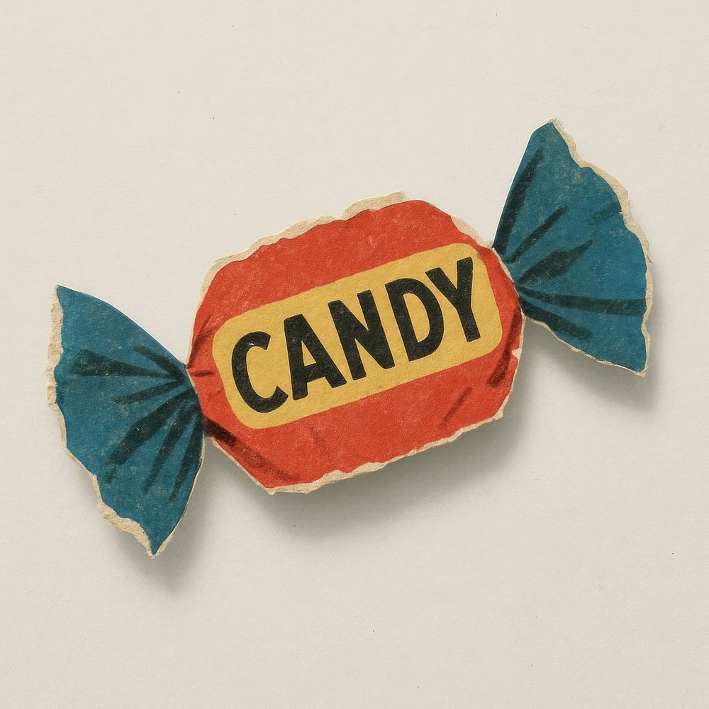 Vintage candy wrapper illustration | Premium Photo Illustration - rawpixel