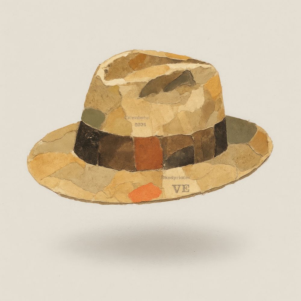 Vintage collage-style fedora illustration | Free Photo Illustration ...