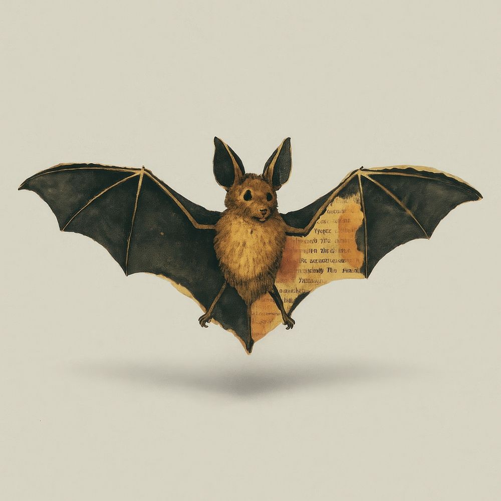 Vintage bat collage illustration | Free Photo Illustration - rawpixel