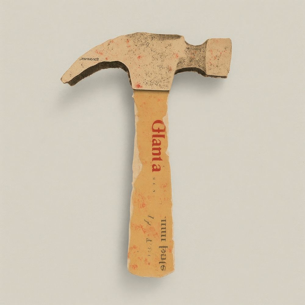 Vintage paper hammer illustration | Free Photo Illustration - rawpixel