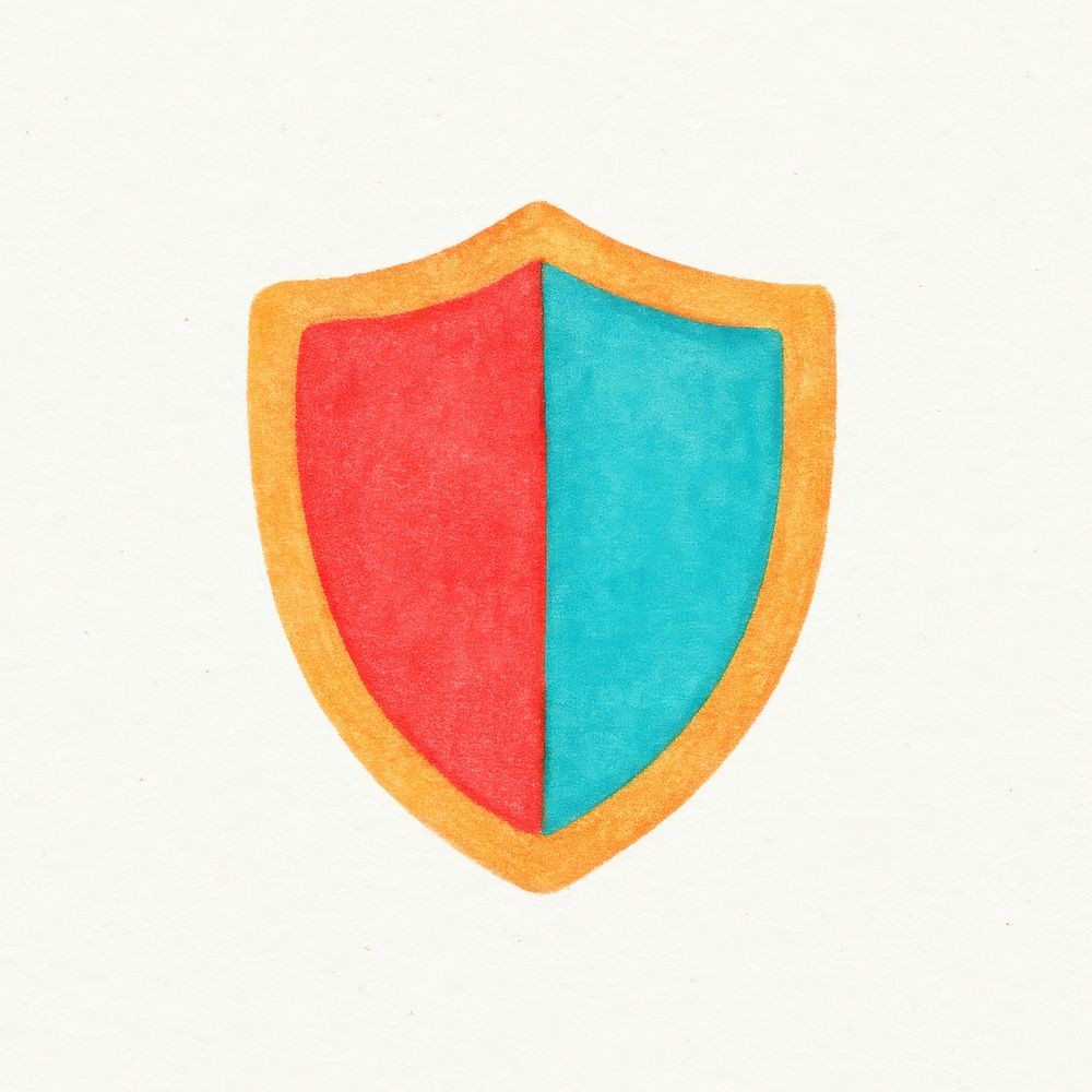 Colorful shield emblem illustration | Free Photo Illustration - rawpixel