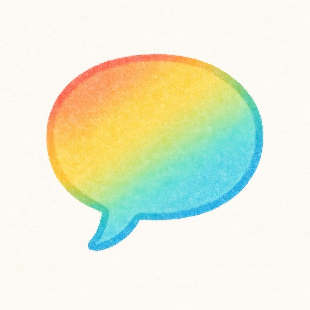 Colorful watercolor speech bubble | Free Photo Illustration - rawpixel