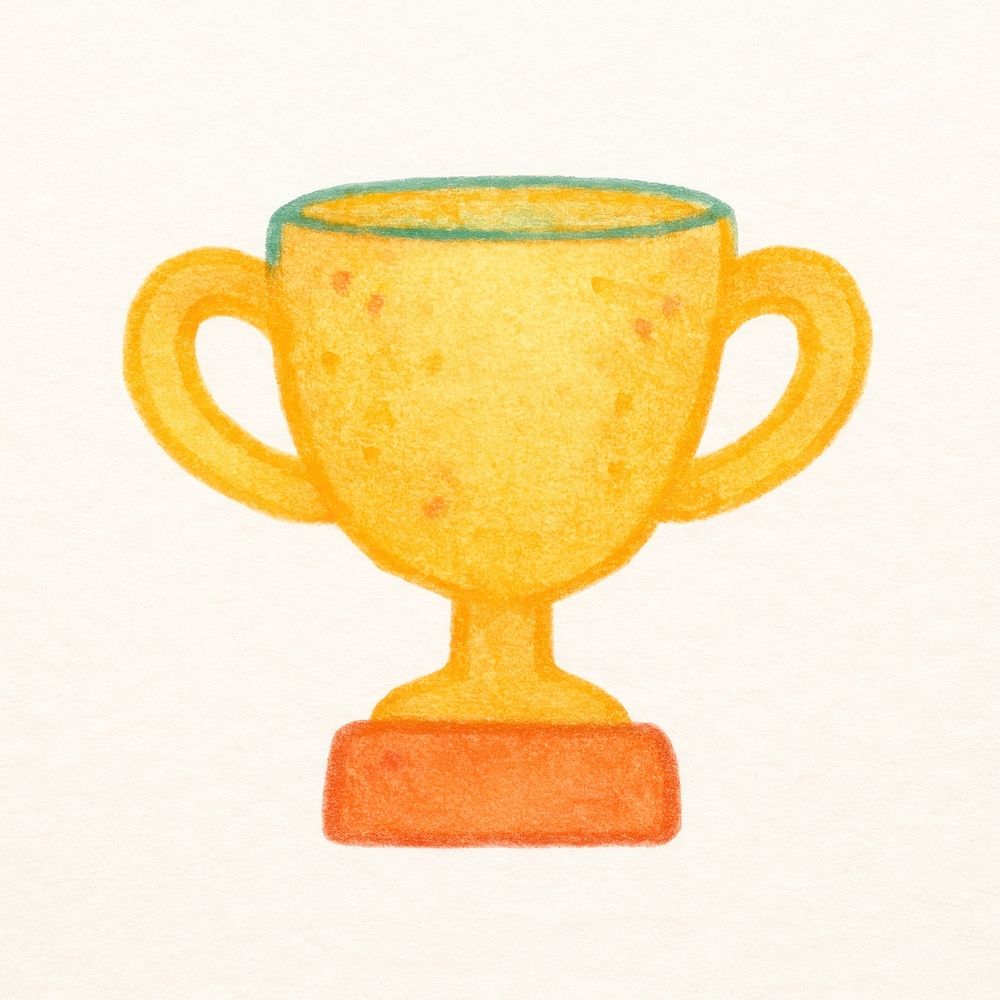 Colorful hand-drawn trophy illustration | Free Photo Illustration ...