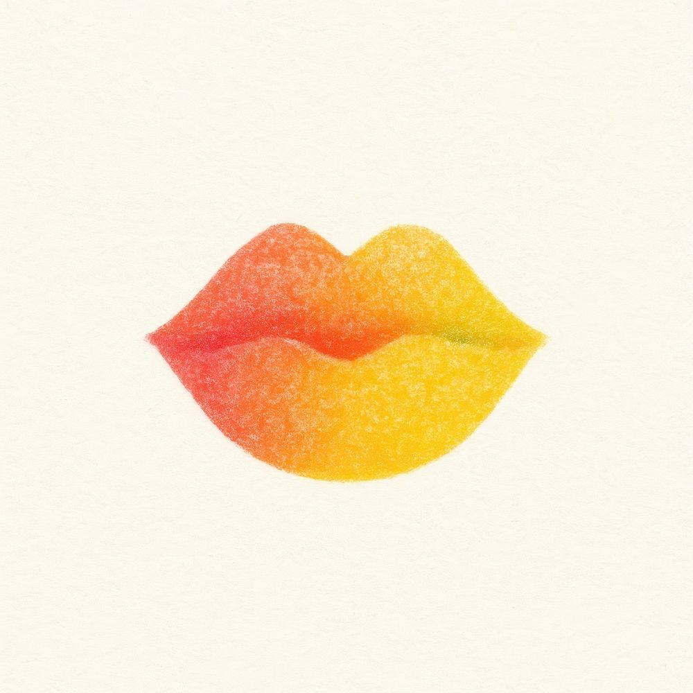 Colorful lips gradient illustration. | Free Photo Illustration - rawpixel