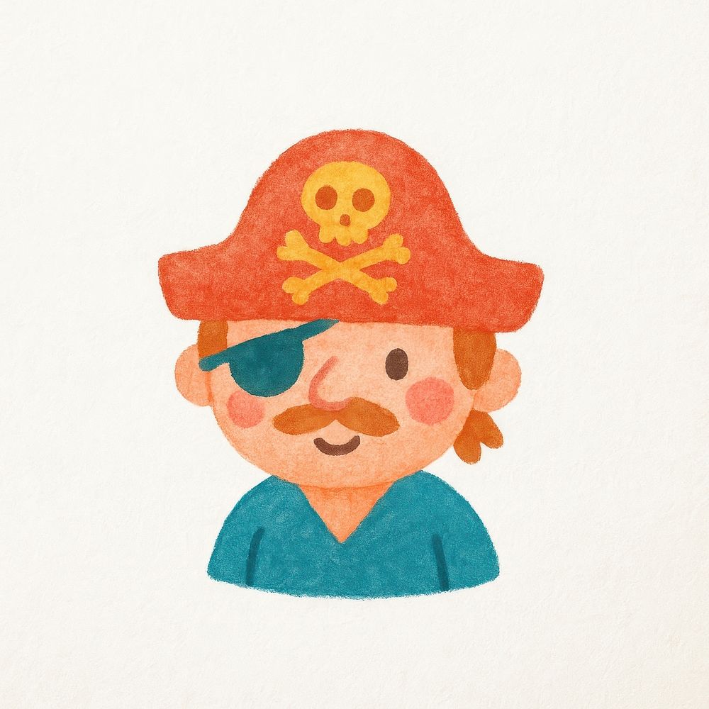 Whimsical pirate cartoon illustration | Free Photo Illustration - rawpixel