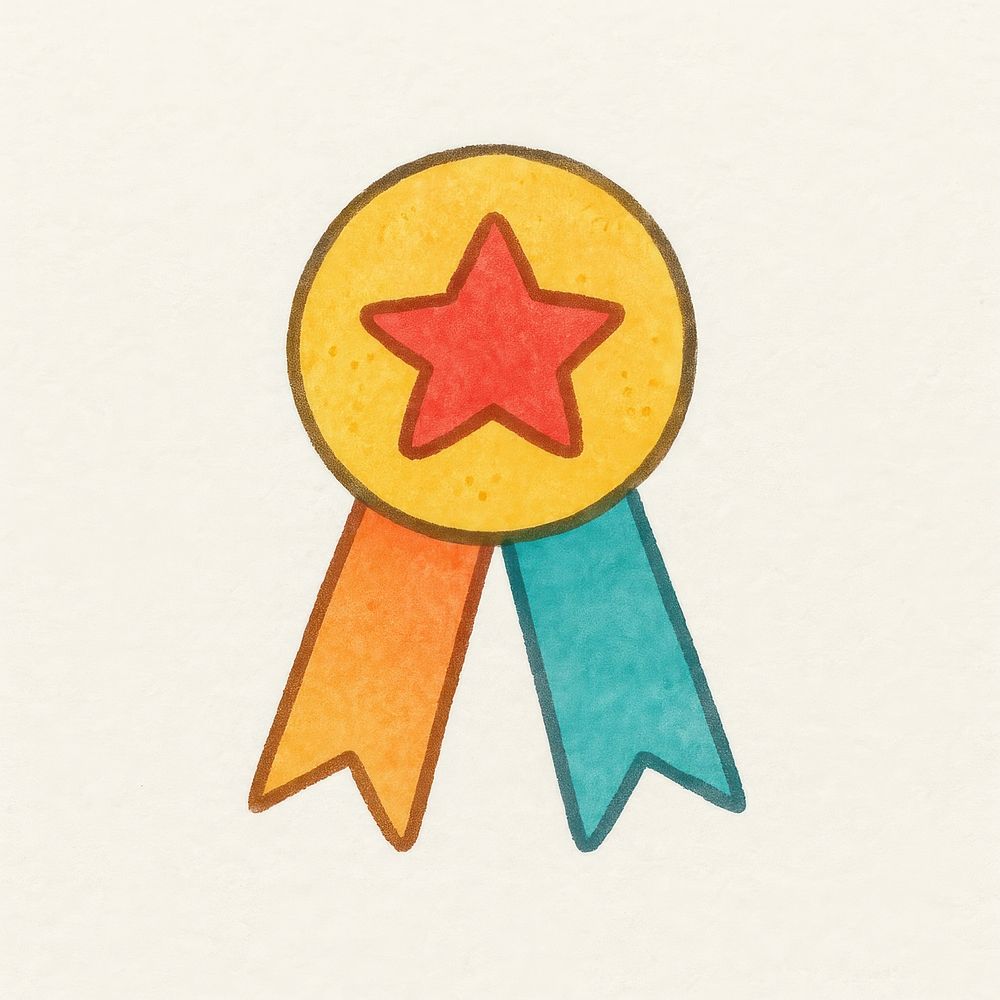Colorful award ribbon illustration. | Free Photo Illustration - rawpixel