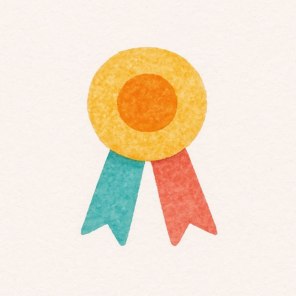 Colorful award ribbon illustration | Free Photo Illustration - rawpixel