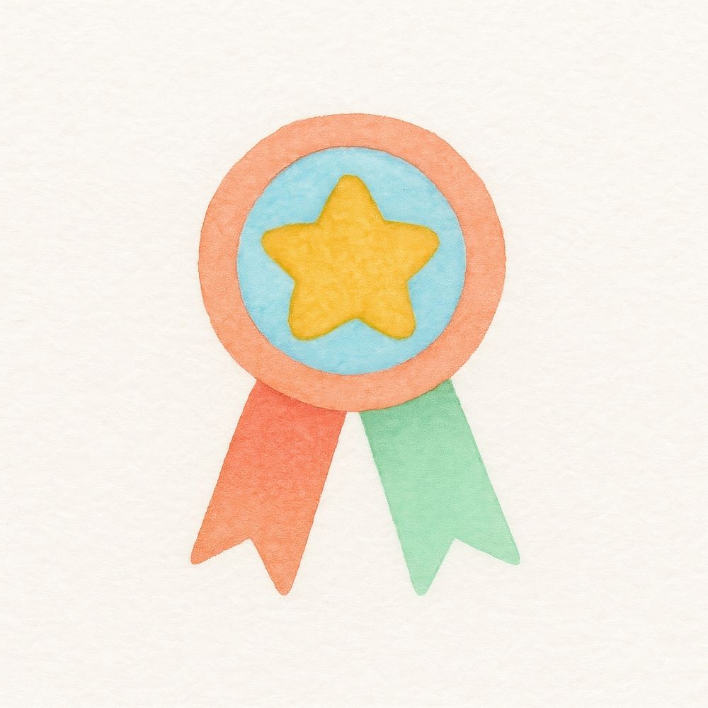 Colorful award ribbon illustration | Free Photo Illustration - rawpixel
