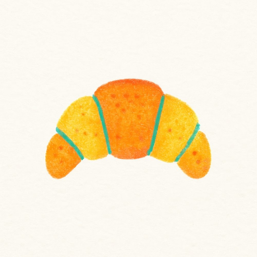 Colorful croissant illustration art | Free Photo Illustration - rawpixel