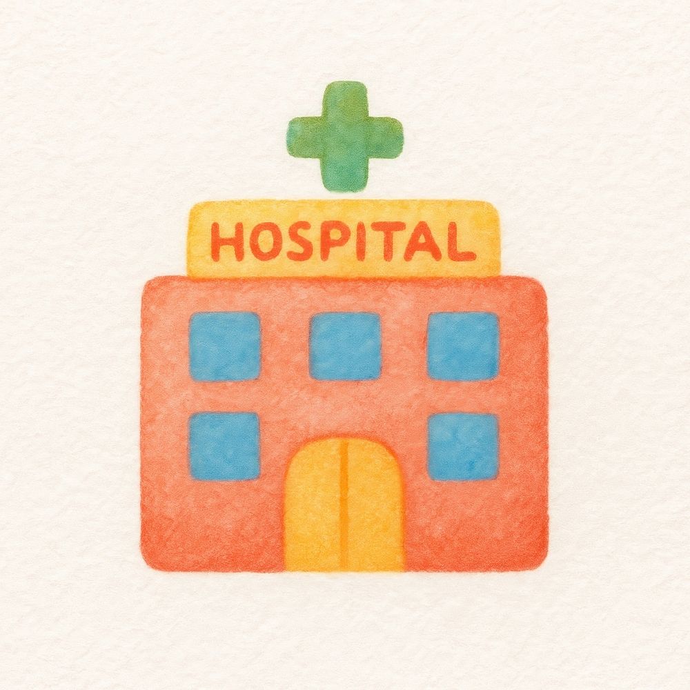 Colorful hospital building illustration | Free Photo Illustration ...