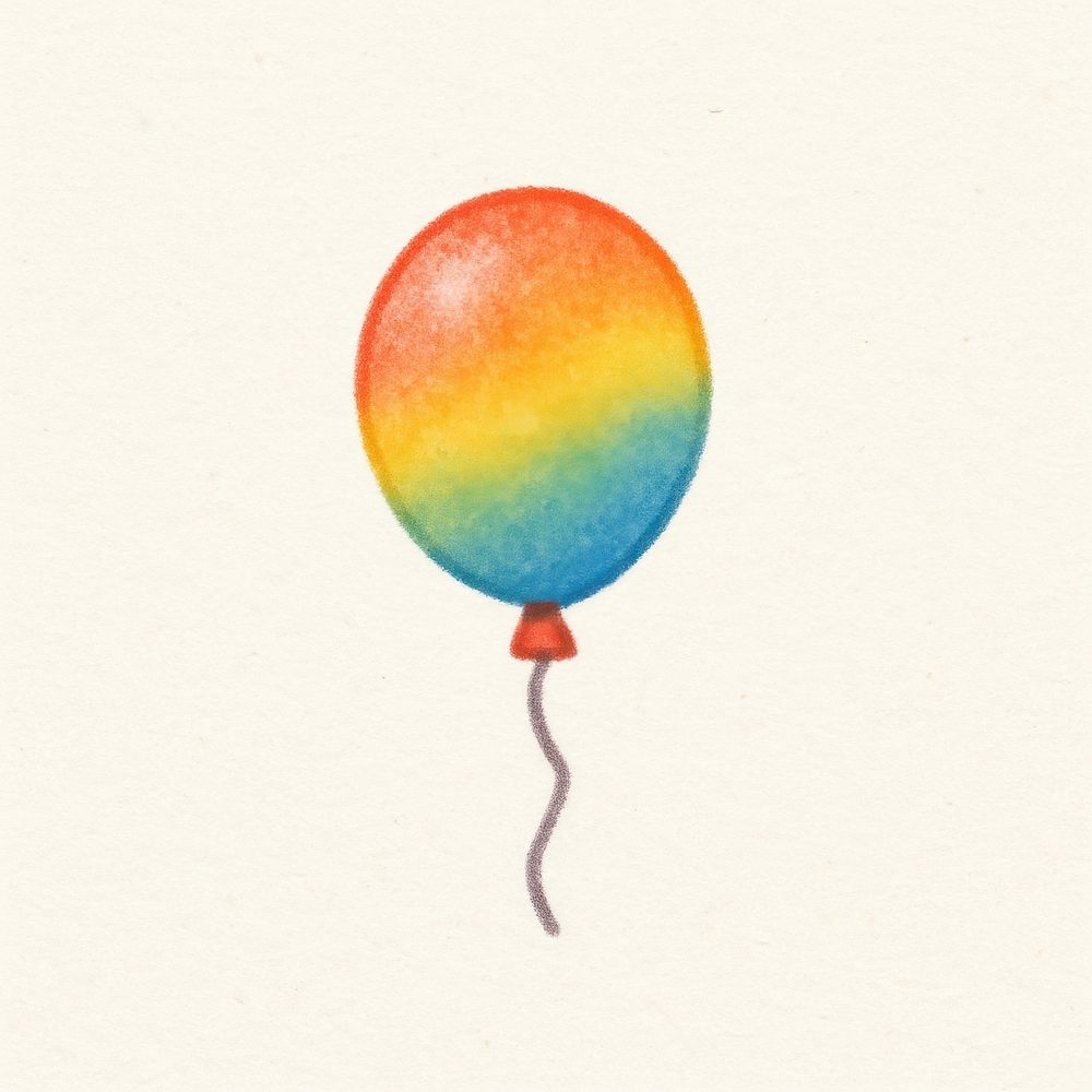 Colorful rainbow balloon illustration | Free Photo Illustration - rawpixel