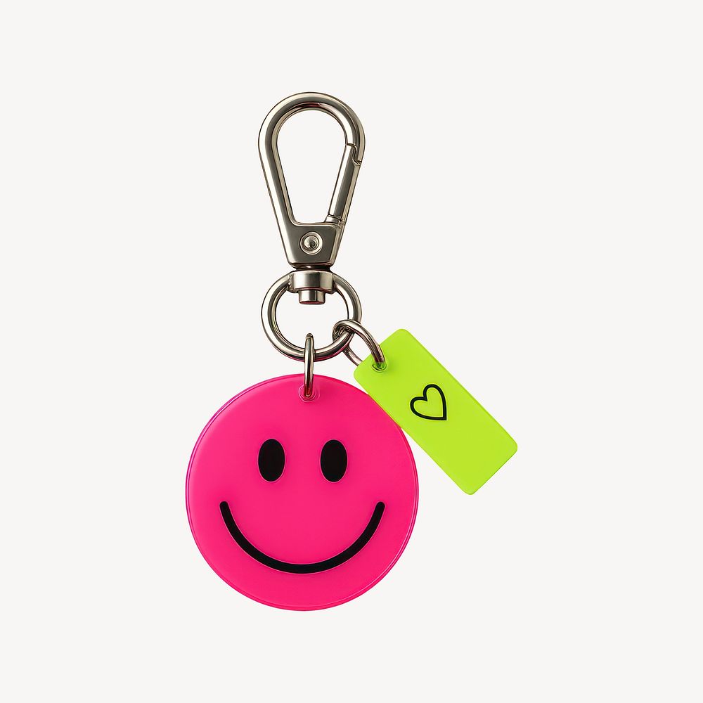 Colorful smiley face keychain | Free Photo - rawpixel