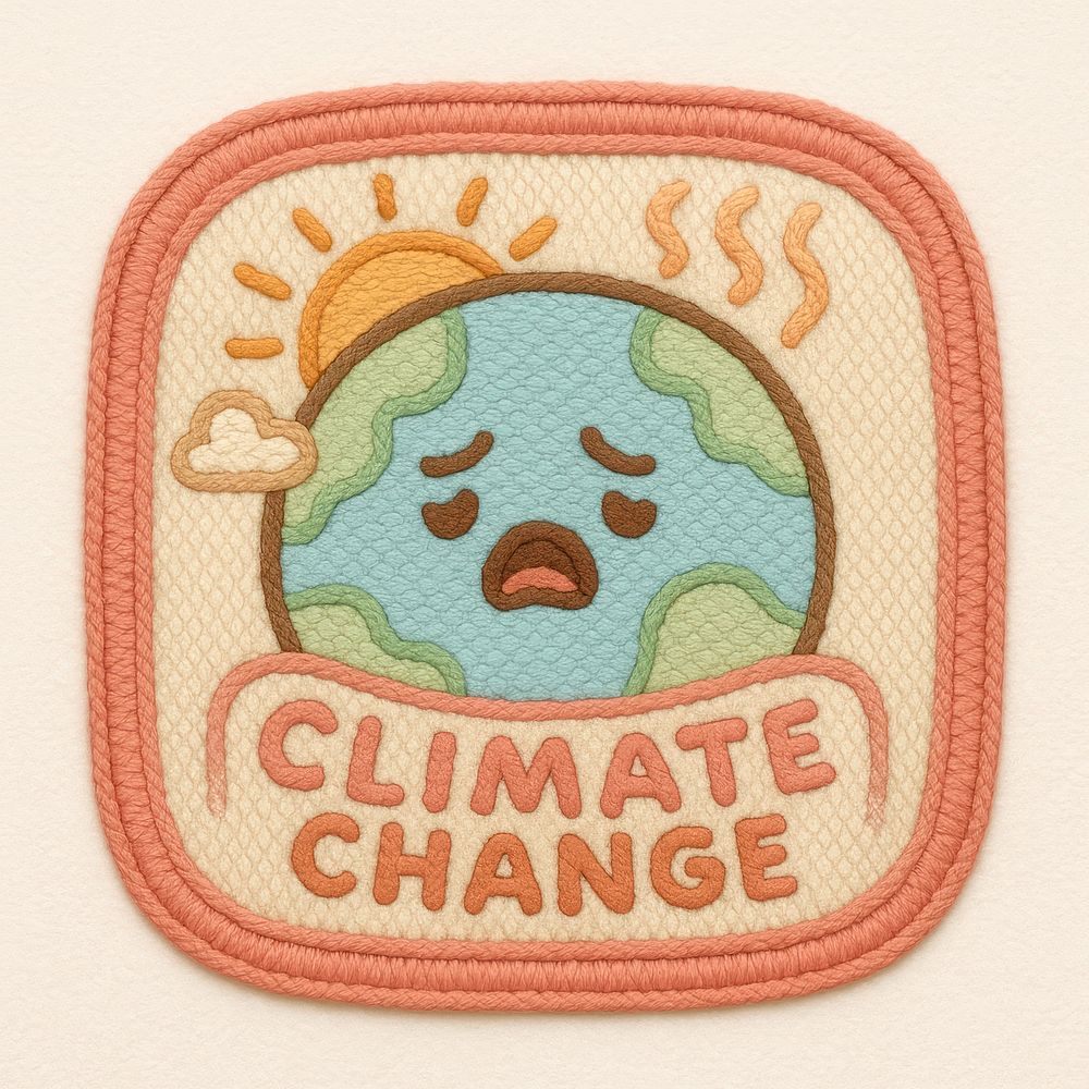 Earth embroidered climate change illustration | Free Photo Illustration ...