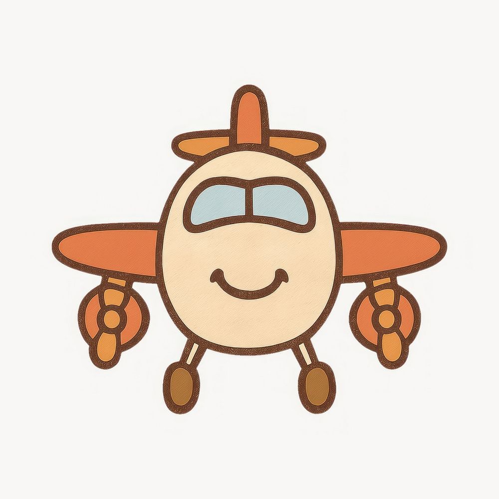 Cute cartoon airplane illustration | Free Photo Illustration - rawpixel