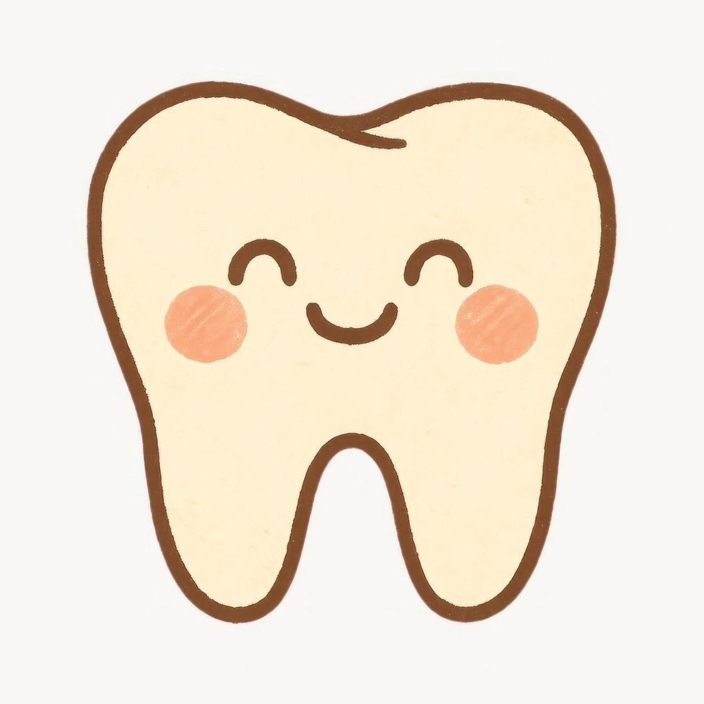Cute smiling tooth illustration | Free Photo Illustration - rawpixel