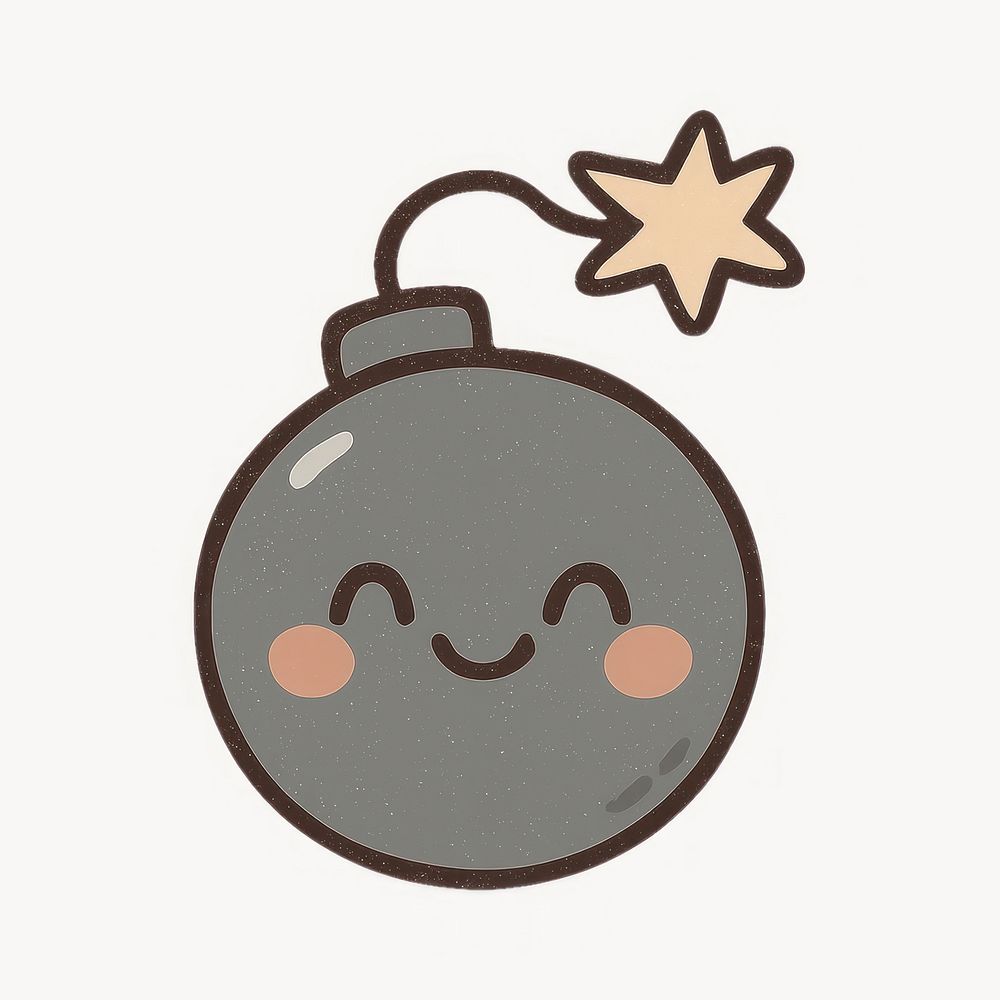 Cute smiling cartoon bomb | Free Photo Illustration - rawpixel