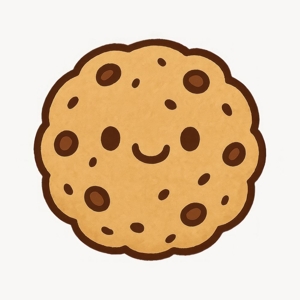 Cute smiling chocolate chip cookie | Free Photo Illustration - rawpixel