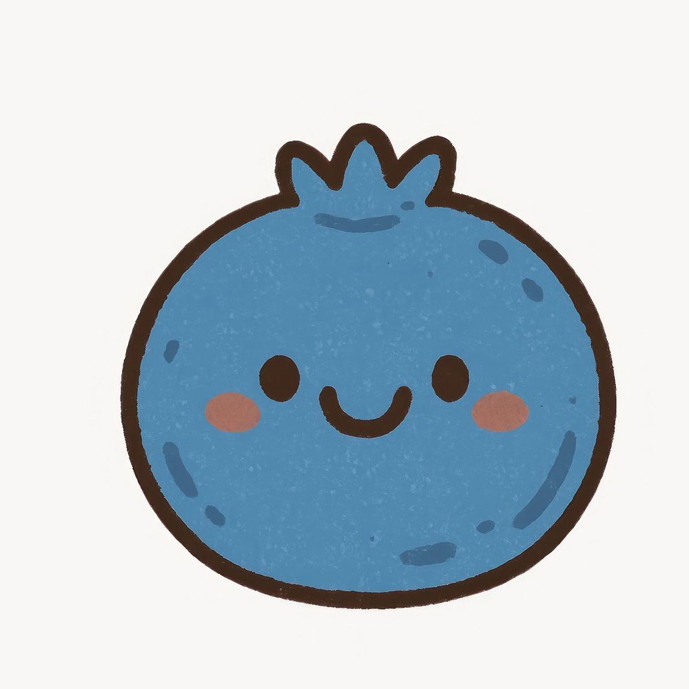 Cute blueberry cartoon illustration | Free Photo Illustration - rawpixel