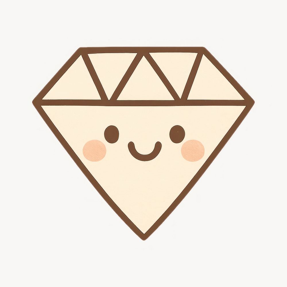 Cute smiling diamond illustration | Free Photo Illustration - rawpixel