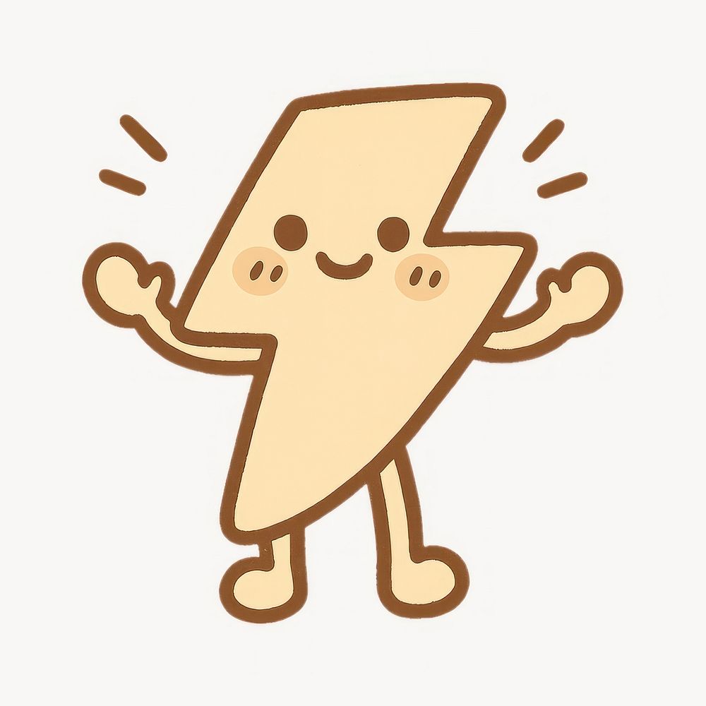 Cute cartoon lightning character | Free Photo Illustration - rawpixel