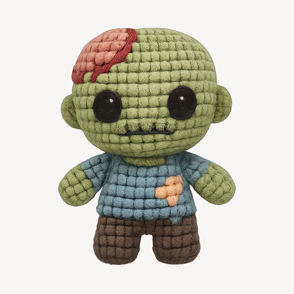 Cute plush zombie toy | Free Photo Illustration - rawpixel