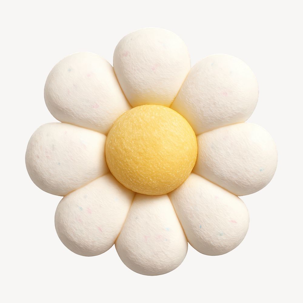 Whimsical daisy marshmallow design. | Free Photo Illustration - rawpixel