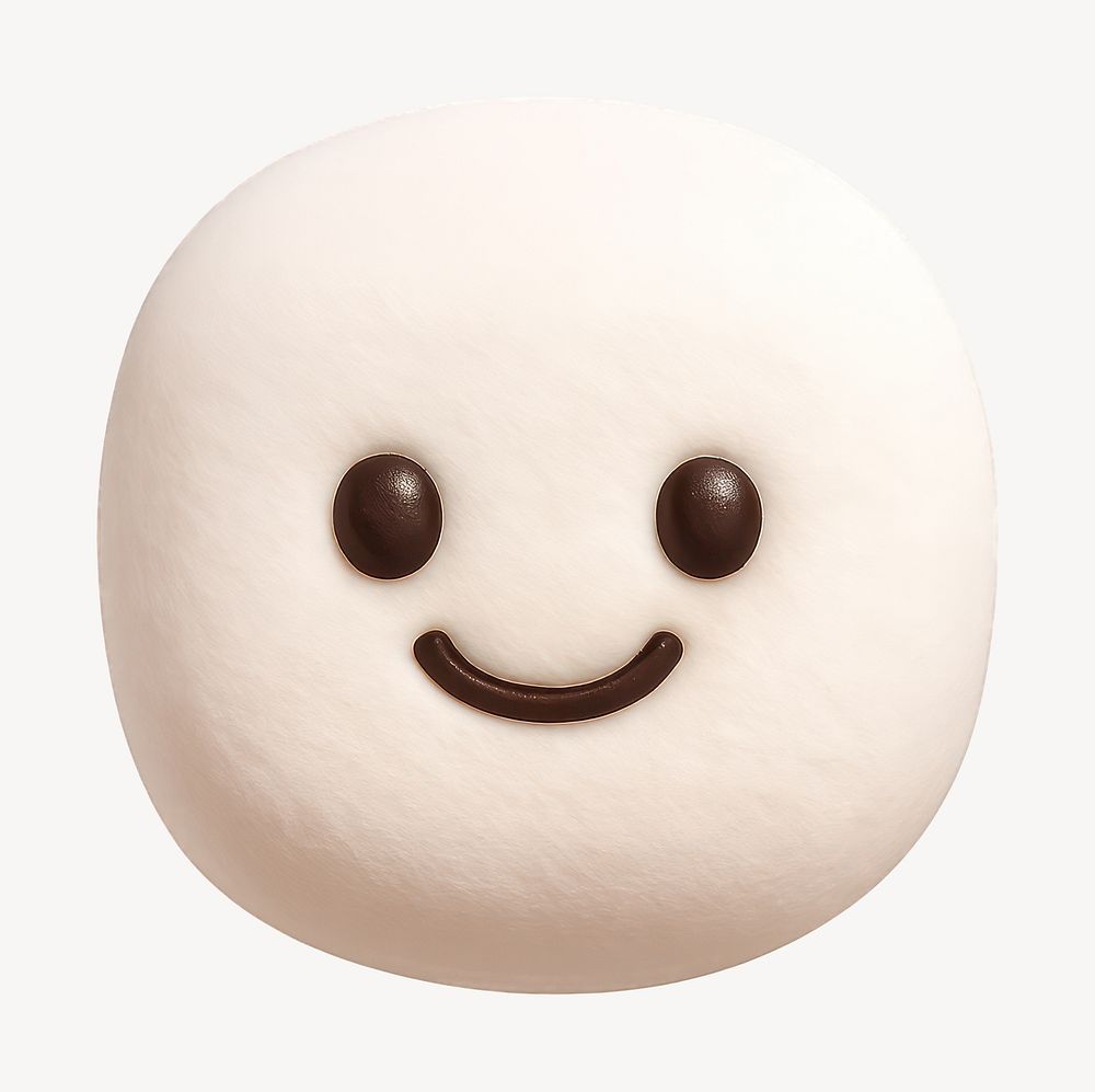 Cute smiling marshmallow face | Free Photo Illustration - rawpixel