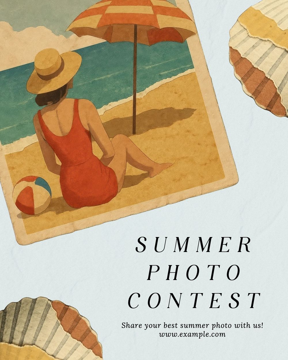 Summer photo contest, creative template | Free Photo - rawpixel