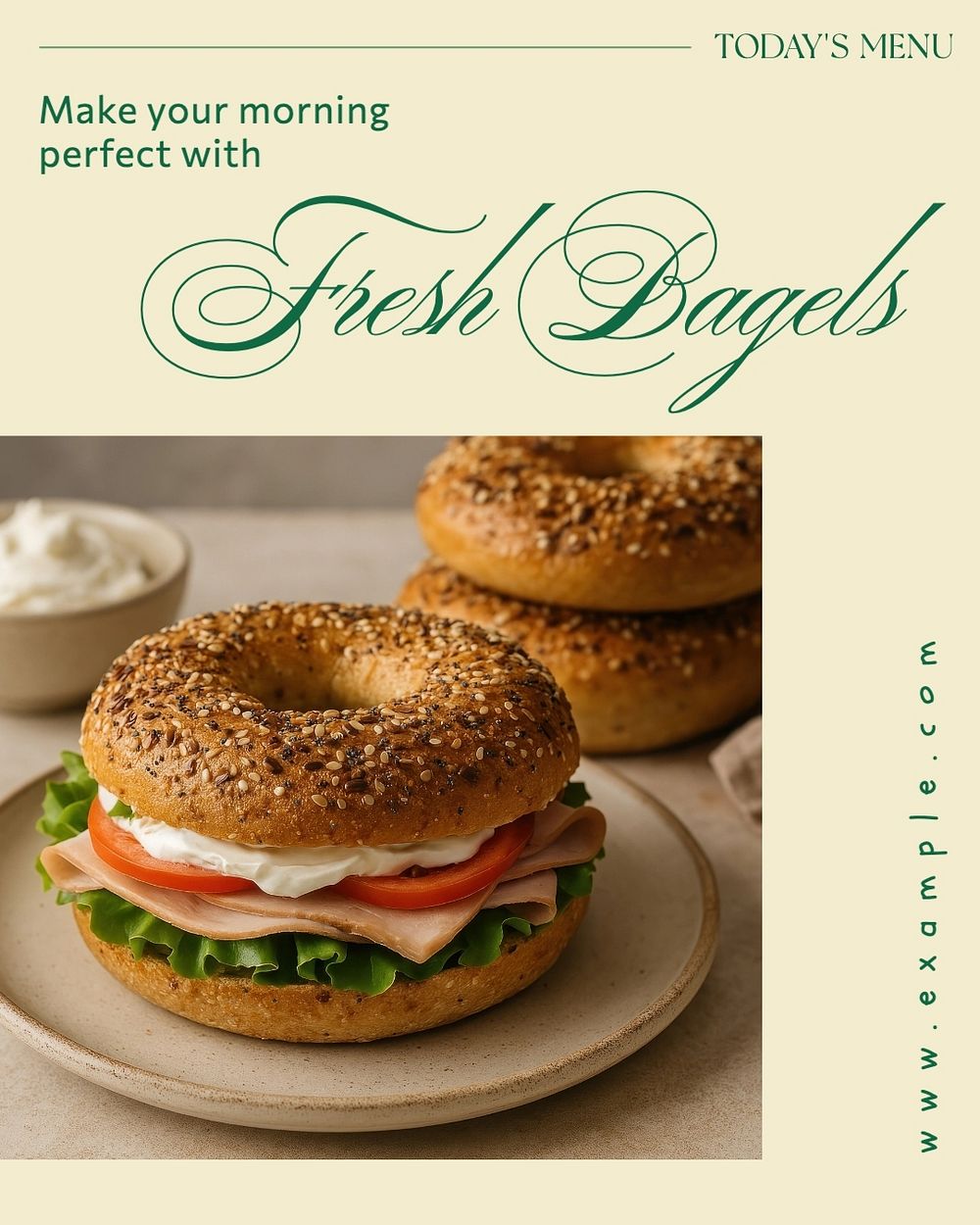 Bagel shop, creative template design | Free Photo - rawpixel